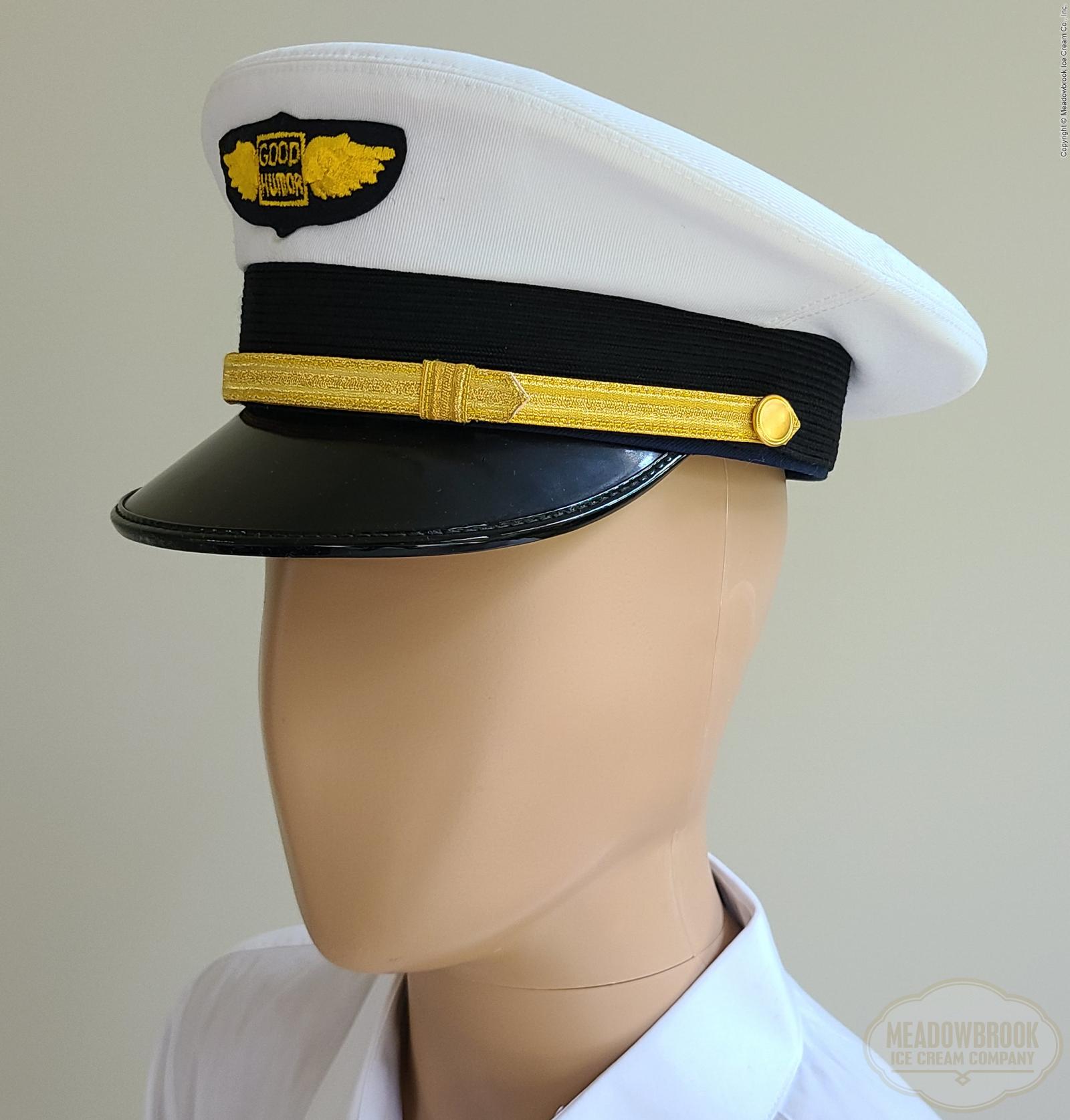 Good Humor Ice Cream Hat - White w/ Gold Embroidered Badge - Size 7 ...